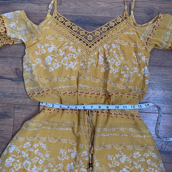 Jodi Kristopher | Dresses | Jodi Kristopher Yellow Cold Shoulder Boho ...